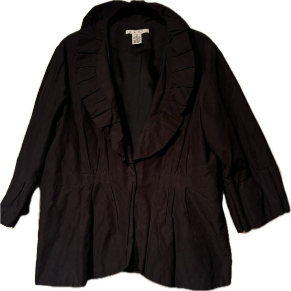CAbi | Jackets & Coats | Cabi 693 Black Cosette Portrait Collar Jacket ...